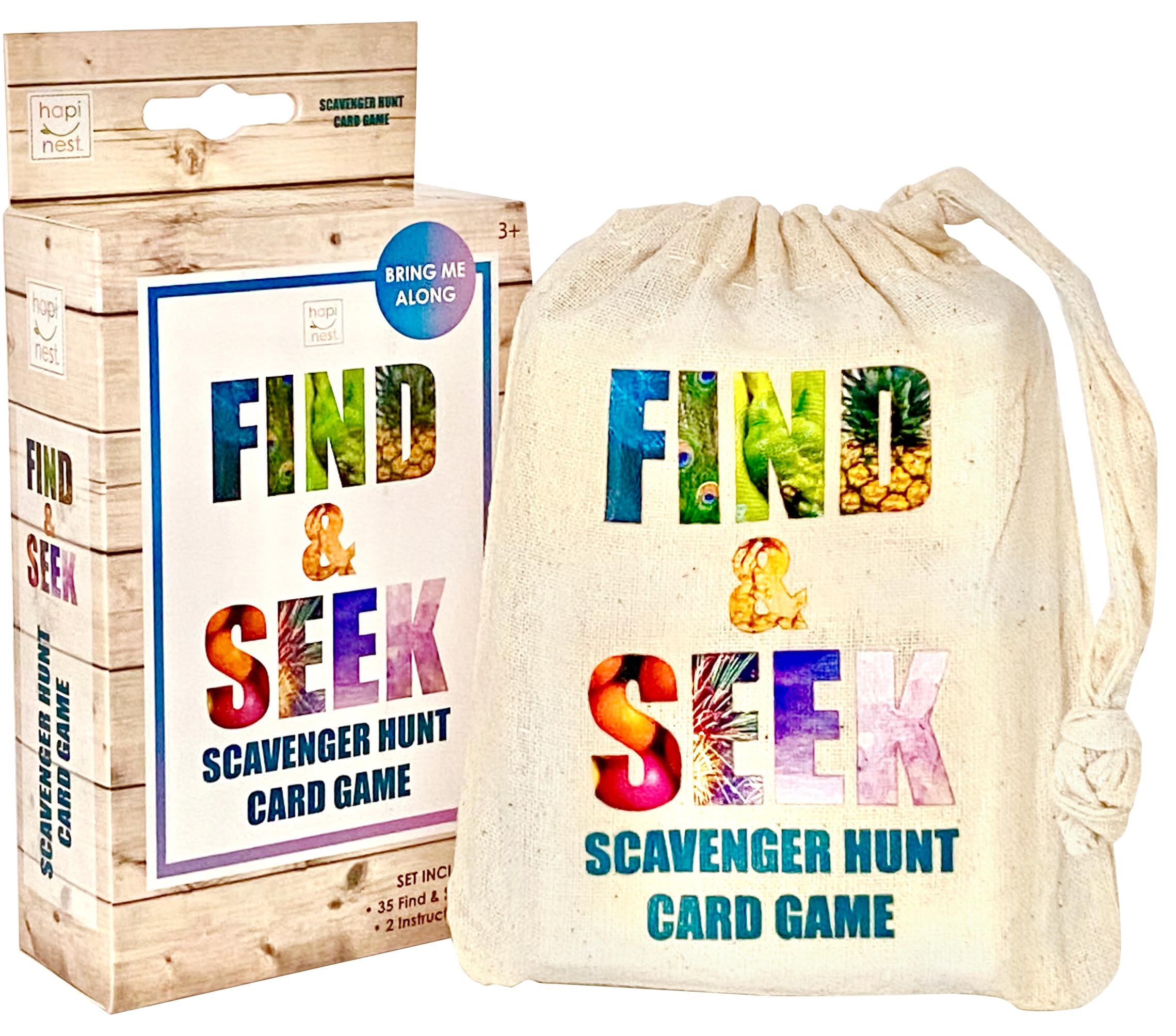 Hapinest Find and Seek Scavenger Hunt Outdoor Indoor Card Game for Kids