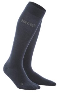 cep allday merino tall compression socks, dark blue, men, iii