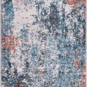 Rugs.com Leipzig Collection Area Rug – 2' x 3' Multi Low-Pile Rug Perfect for Entryways, Kitchens, Breakfast Nooks, Accent Pieces