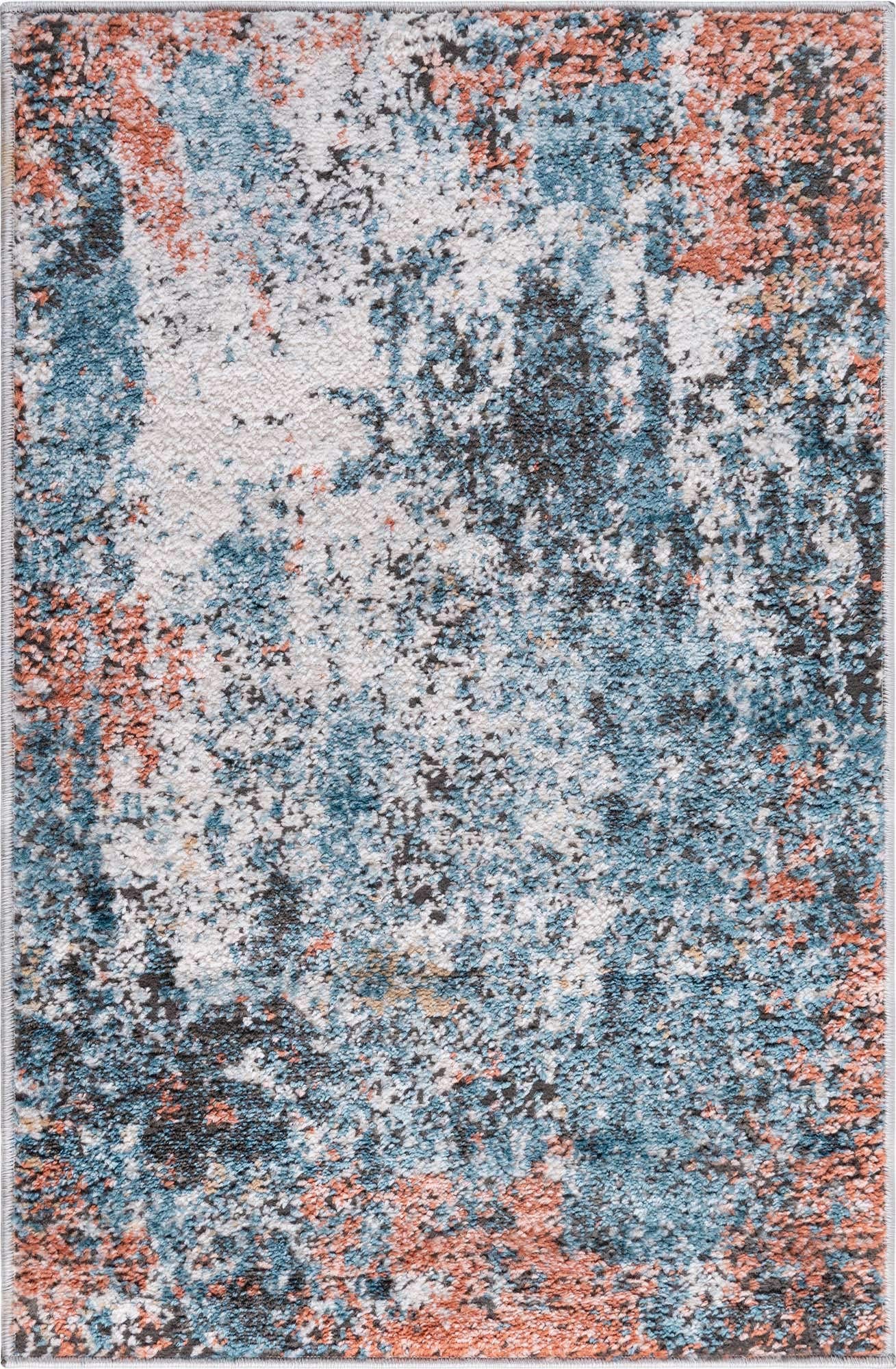 Rugs.com Leipzig Collection Area Rug – 2' x 3' Multi Low-Pile Rug Perfect for Entryways, Kitchens, Breakfast Nooks, Accent Pieces