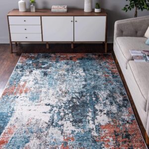 Rugs.com Leipzig Collection Area Rug – 2' x 3' Multi Low-Pile Rug Perfect for Entryways, Kitchens, Breakfast Nooks, Accent Pieces