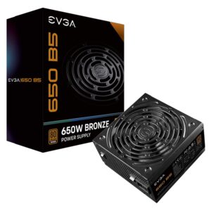 evga 220-b5-0650-v1 650 b5, 80 plus bronze 650w, fully modular, evga eco mode, 5 year warranty, compact 150mm size, power supply