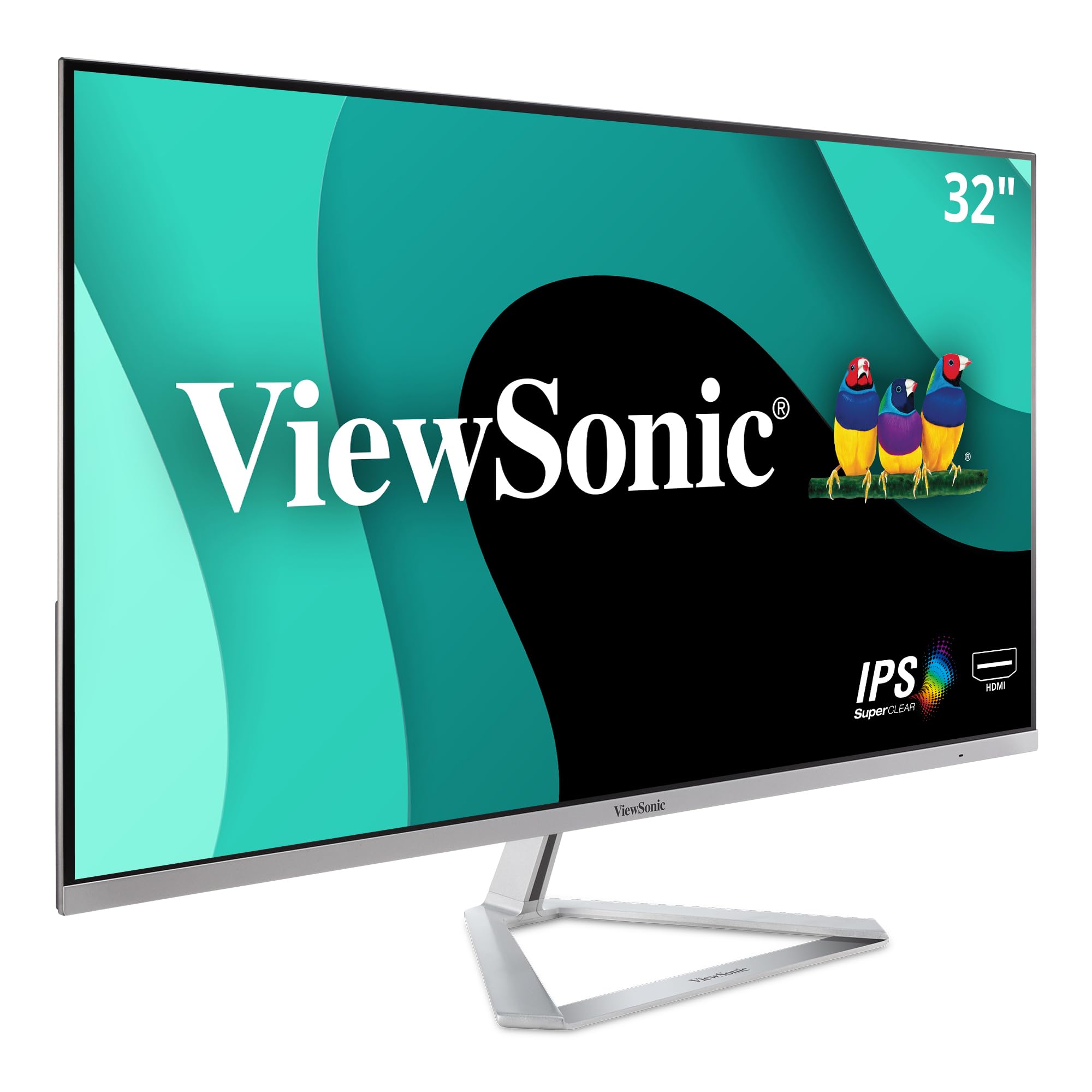 ViewSonic VX3276-4K-MHD 32 Inch Frameless 4K UHD Monitor with HDR10 HDMI and DisplayPort for Home and Office (Renewed)