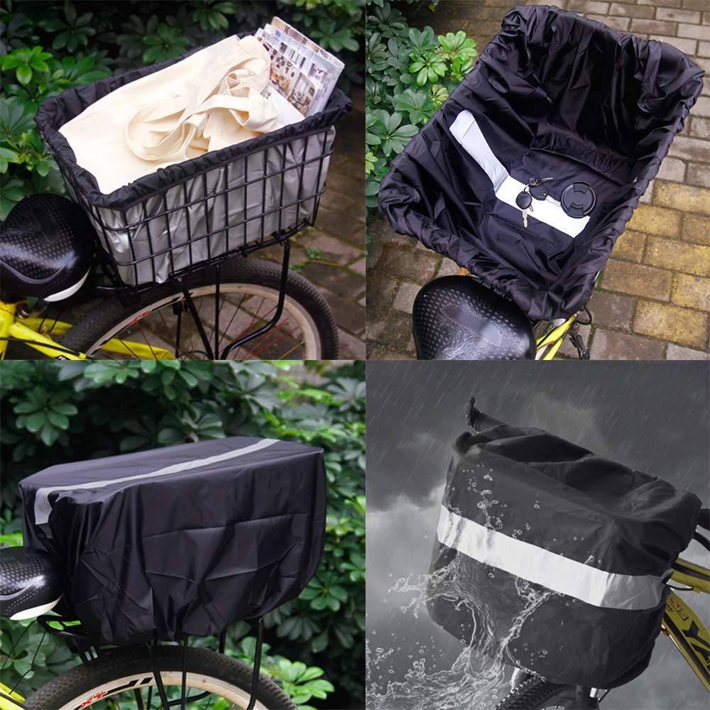 Hoobbii Waterproof Bike Basket Liner - Waterproof Rain Cover Fits Most Bicycle Baskets.