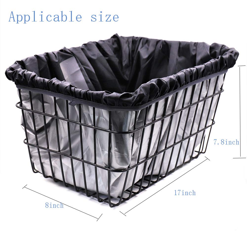 Hoobbii Waterproof Bike Basket Liner - Waterproof Rain Cover Fits Most Bicycle Baskets.