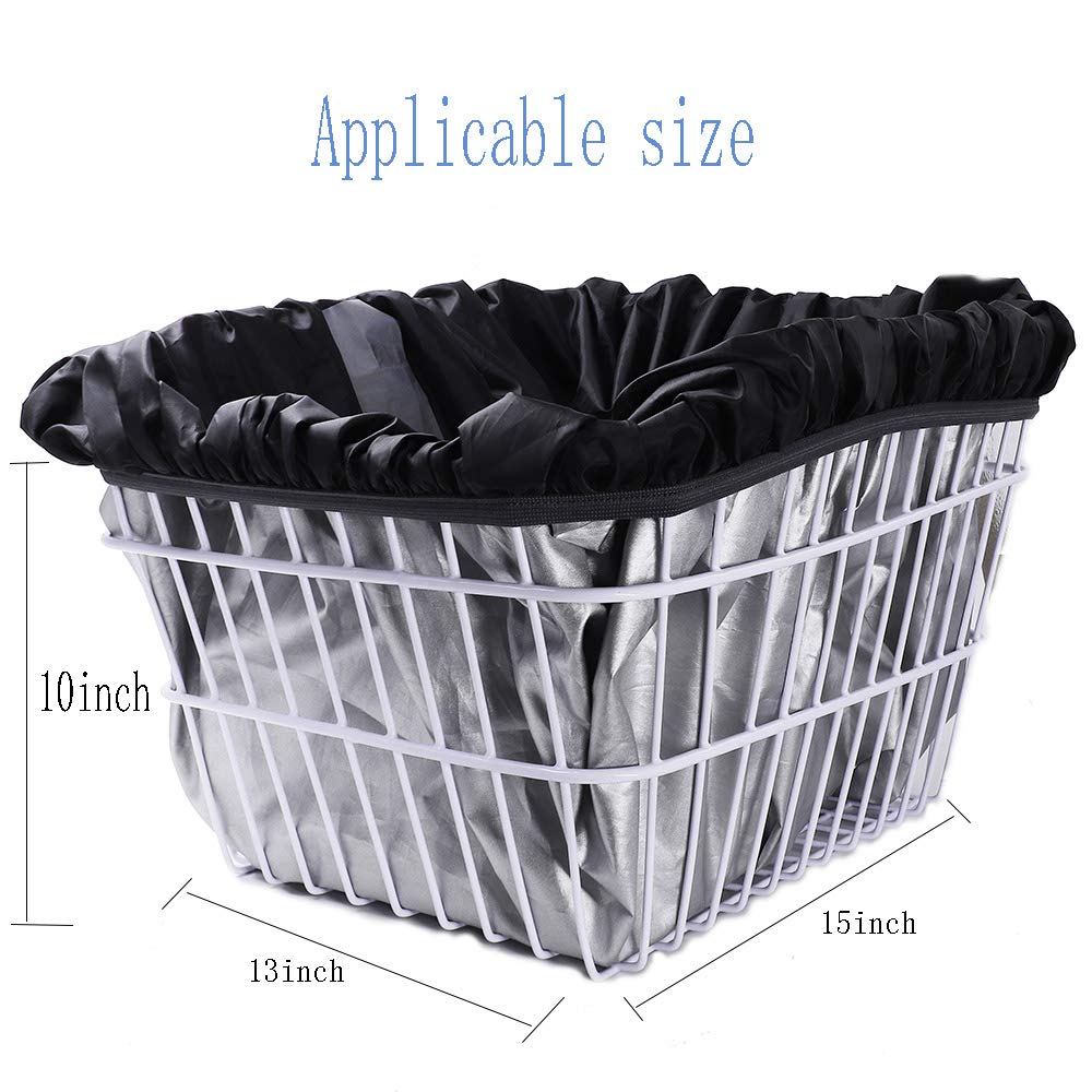 Hoobbii Waterproof Bike Basket Liner - Waterproof Rain Cover Fits Most Bicycle Baskets.