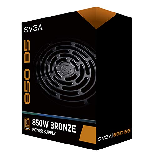 EVGA 850 B5, 80 Plus BRONZE 850W, Fully Modular, EVGA ECO Mode, 5 Year Warranty, Compact 150mm Size, Power Supply 220-B5-0850-V1