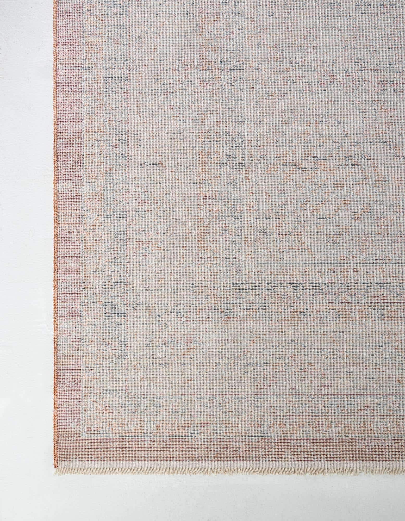 Unique Loom Noble Collection Country, Traditional, Distressed, Vintage, Geometric, Border Area Rug, 8' 0" x 9' 11", Red/Ivory