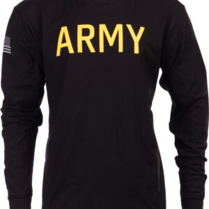 Army PT Style Shirt | U.S. Military Physical Training Workout Long Sleeve T-Shirt, Grey-(LSGRY,3XL)