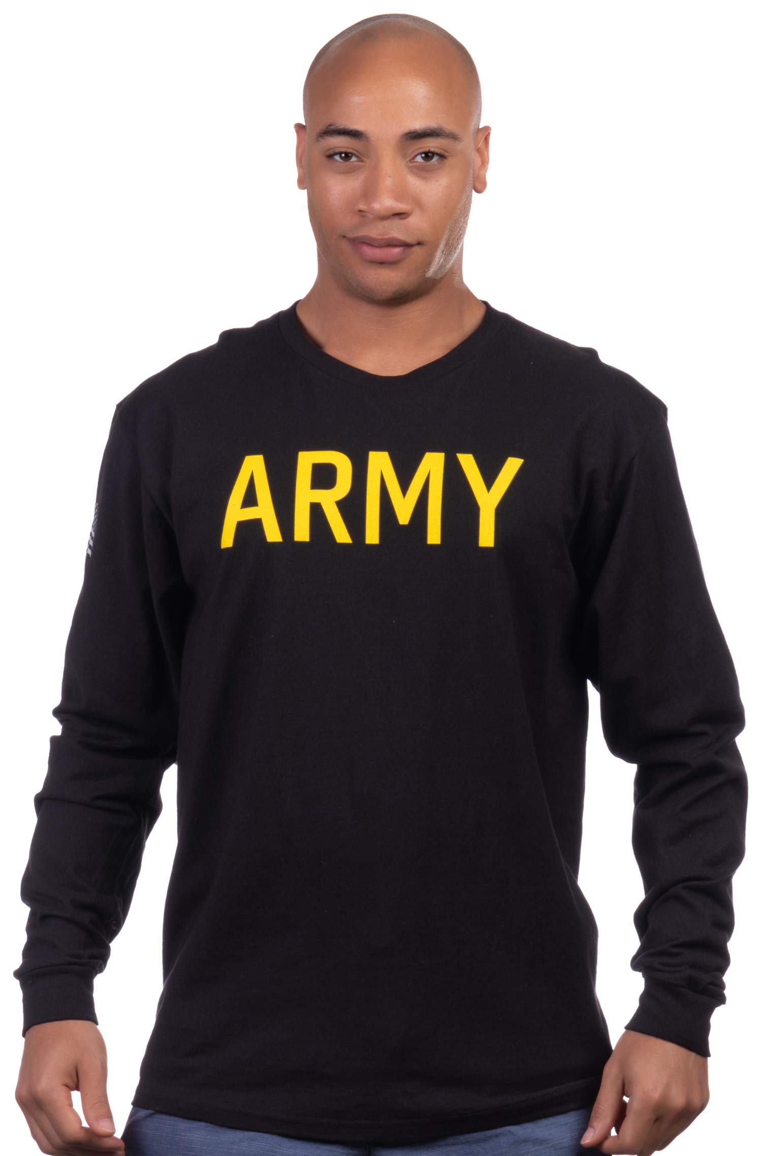 Army PT Style Shirt | U.S. Military Physical Training Workout Long Sleeve T-Shirt, Grey-(LSGRY,3XL)