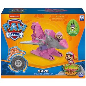 PAW Patrol, Dino Rescue Skye’s Deluxe Rev Up Vehicle with Mystery Dinosaur Figure