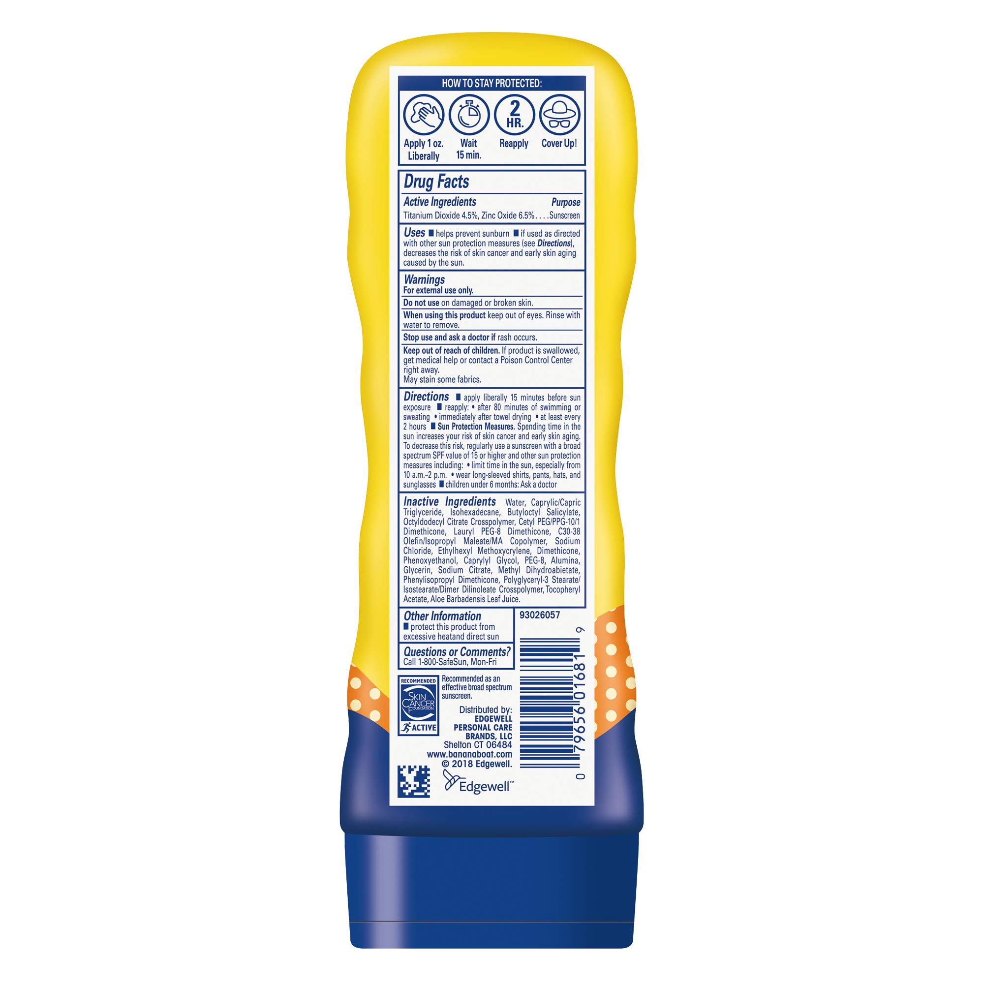 Banana Boat Kids Sport Sunscreen Lotion SPF 50 Twin Pack | Tear Free Sunscreen for Kids, Childrens Sunscreen, Kids Sunblock, Lotion Sunscreen, Oxybenzone Free Sunscreen SPF 50, 6oz each