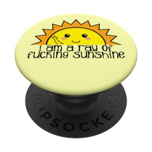 i am a ray of fucking sunshine middle finger popsockets grip and stand for phones and tablets