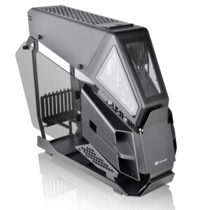 thermaltake ah t600 helicopter styled open frame tempered glass swing door e-atx full tower case ca-1q4-00m1wn-00