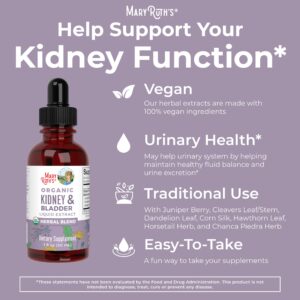 MaryRuth's | Kidney Support Supplement | Urinary Tract Health & Bladder Support for Women & Men | Vegan | Non-GMO | Gluten Free | 1 Fl Oz