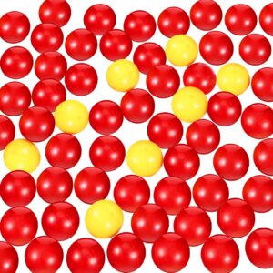 84 pieces game replacement balls 4 sets game replacement marbles compatible with hungry hungry hippos, 76 red balls and 8 yellow balls