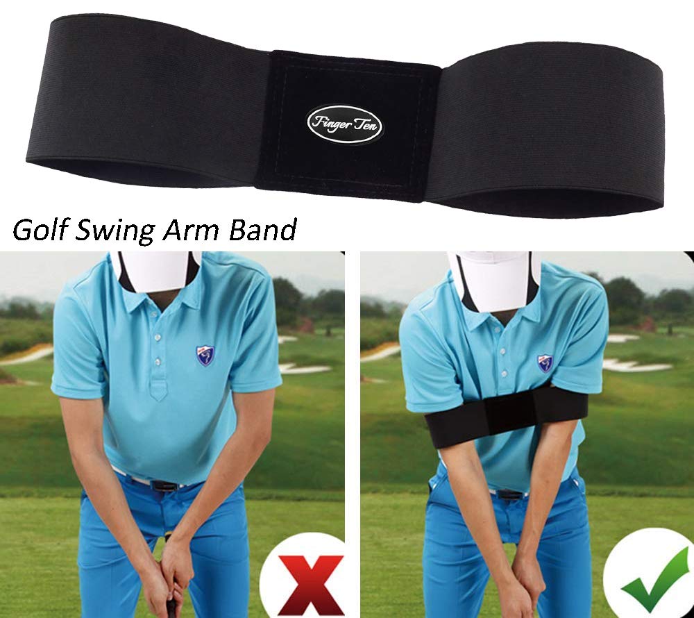 Amy Sport Golf Swing Training Aid Arm Band Yellow Trainer Wrist Support Value 3 Pack Professional Posture Motion Correction Aids Kit for Men Women Beginner Practice(3 Pack Golf Swing Trainer Set)