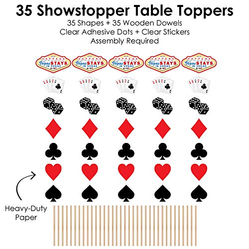 Big Dot of Happiness Las Vegas - Casino Party Centerpiece Sticks - Showstopper Table Toppers - 35 Pieces