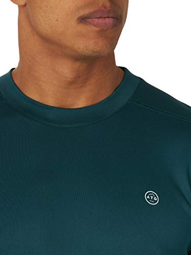 ATG by Wrangler Men's Long Sleeve Performance Sun Shirt, Deep Green, X-Large Tall