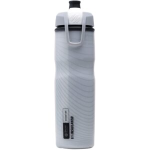 blenderbottle hydration halex insulated squeeze water bottle with straw, 24-ounce, white