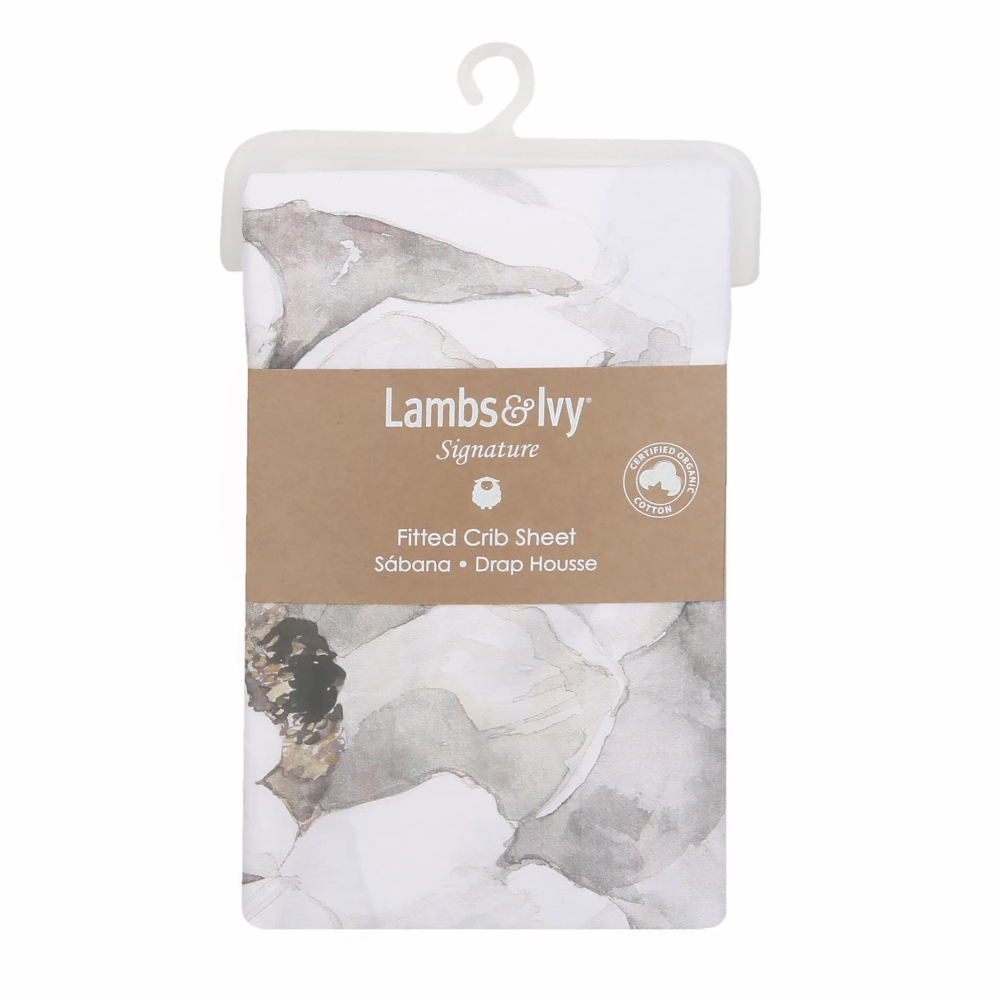 Lambs & Ivy Signature Watercolor Floral Organic Cotton Fitted Crib Sheet