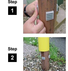 Innoplast BollardGard 4" x 52" 1-Pack Round Top Bollard Cover (Yellow No Tape)