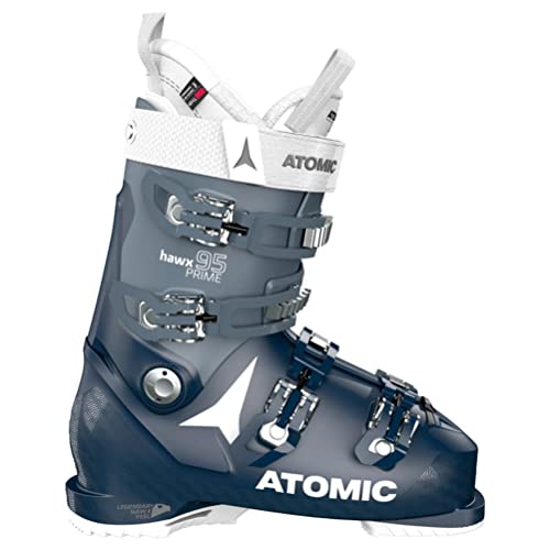 Atomic HAWX Prime 95 Ski Boots Womens Sz 8.5 (25.5) Dark Blue/Denim Blue