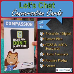 social emotional learning | distance learning | compassion | have fun, don't make fun conversation cards | elementary school