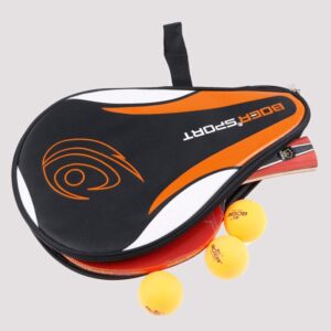 Coherny Portable Table Tennis Racket Bag Waterproof Table Tennis Racket Cover Paddle PingPong Paddle Pouch with Ball Case