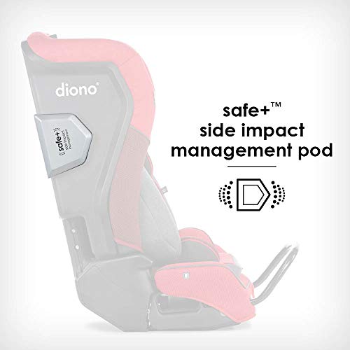 Diono Radian 3QXT 4-in-1 Rear and Forward Facing Convertible Car Seat, Safe Plus Engineering, 4 Stage Infant Protection, 10 Years 1 Car Seat, Slim Fit 3 Across, Gray Slate