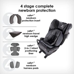 Diono Radian 3QXT 4-in-1 Rear and Forward Facing Convertible Car Seat, Safe Plus Engineering, 4 Stage Infant Protection, 10 Years 1 Car Seat, Slim Fit 3 Across, Gray Slate