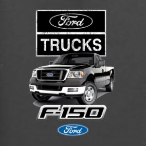 Ford Trucks F150 Pickup Cars and Trucks Front and Back Men's Graphic T-Shirt, Charcoal, Large