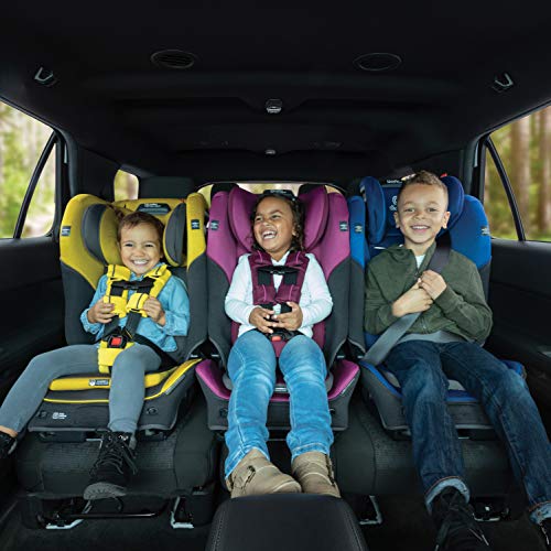 Diono Radian 3QX 4-in-1 Rear & Forward Facing Convertible Car Seat, Safe+ Engineering 3 Stage Infant Protection, 10 Years 1 Car Seat, Ultimate Protection, Slim Fit 3 Across, Purple Plum