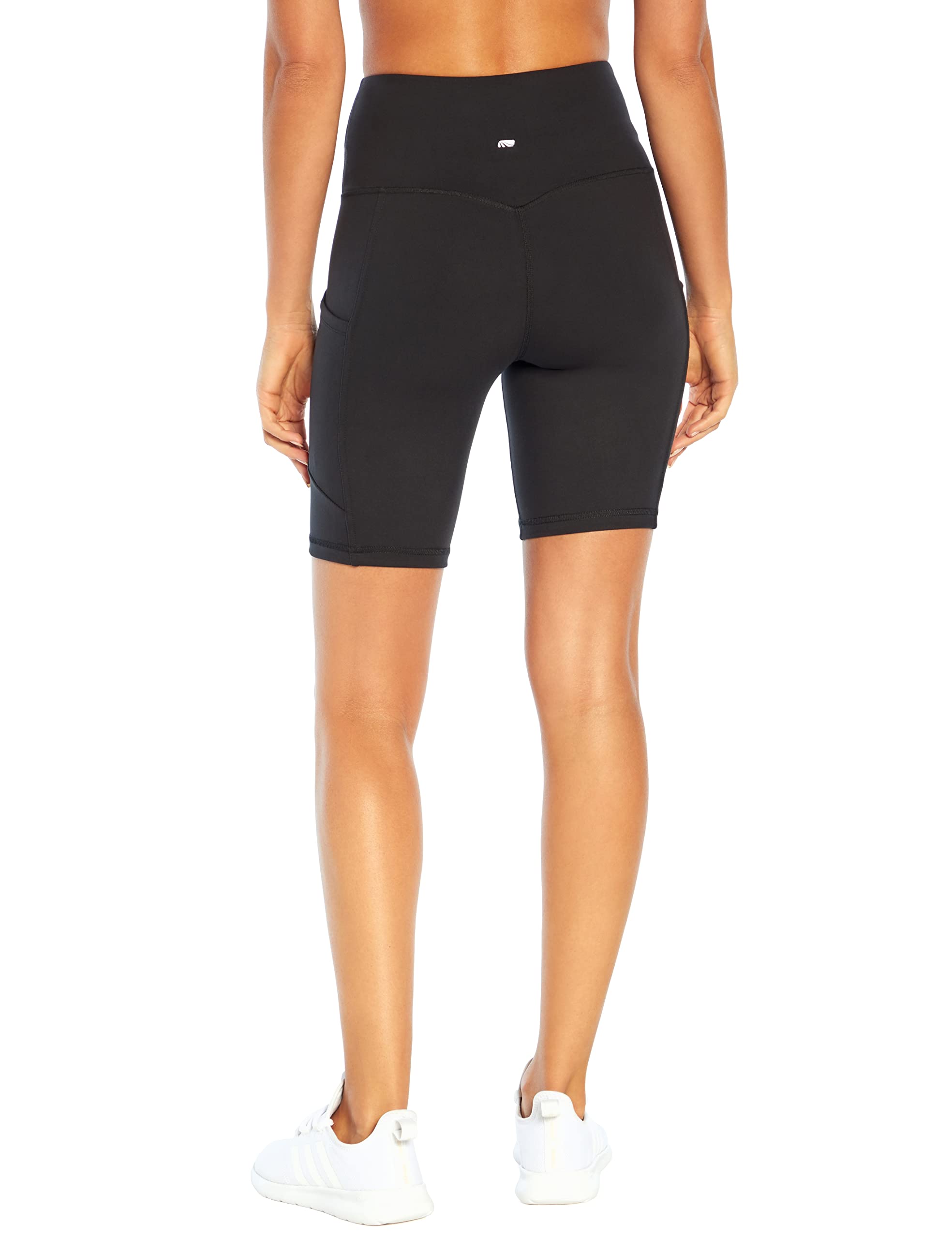 Marika Women's Odessa High Waist Tummy Control Bermuda Pocket Short, Black, Large