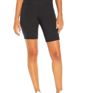 Marika Women's Odessa High Waist Tummy Control Bermuda Pocket Short, Black, Large