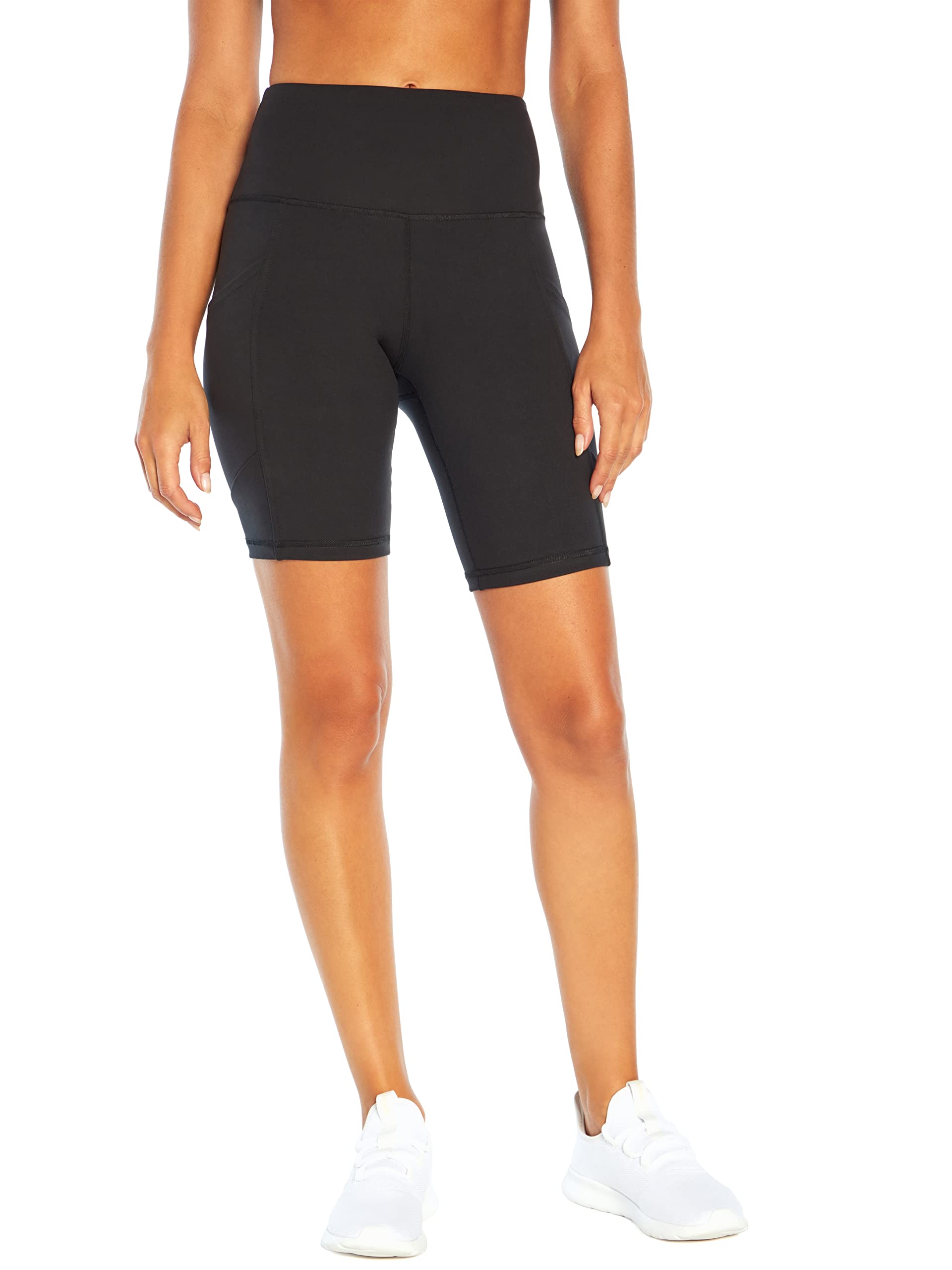 Marika Women's Odessa High Waist Tummy Control Bermuda Pocket Short, Black, Large