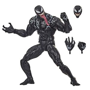 marvel hasbro legends series venom 6-inch collectible action figure venom toy, premium design and 3 accessories