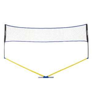 triumph sports multi-sport versatile combo outdoor game net set includes volleyball, badminton, and pickleball, blue (35-7510-2)