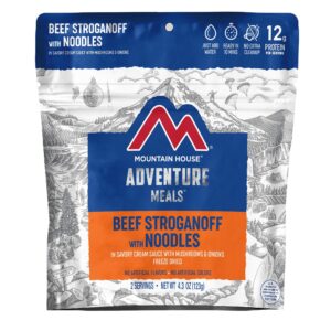 mountain house beef stroganoff with noodles | freeze dried backpacking & camping food | 2 servings