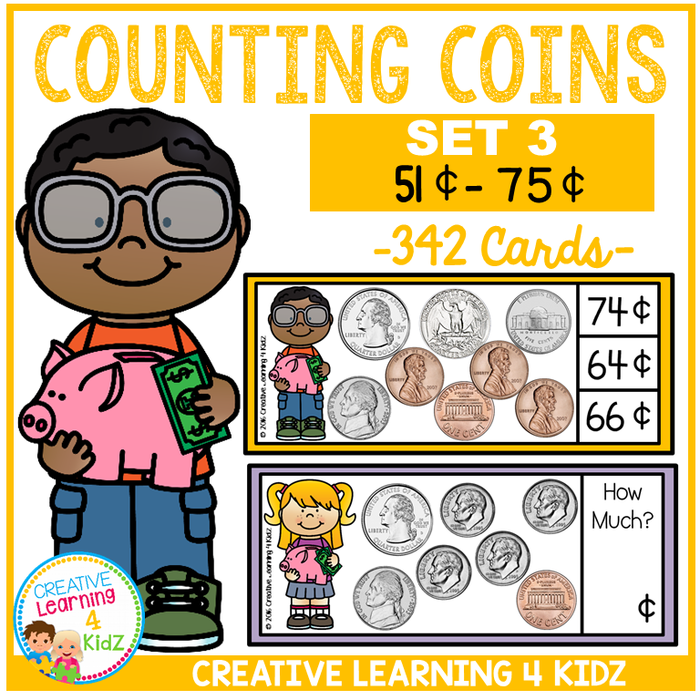 Money Counting Coins Card Set 3