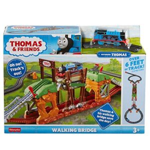 Thomas & Friends Walking Bridge train set, playset with motorized train for preschoolers ages 3 and older