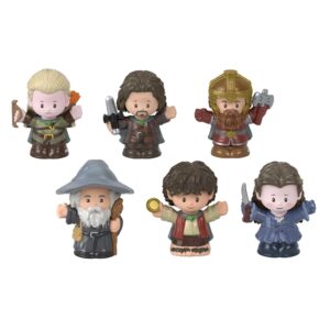 Little People Collector Lord of the Rings Special Edition Figure Set with 6 Characters in a Display Gift Package for Adults & Fans