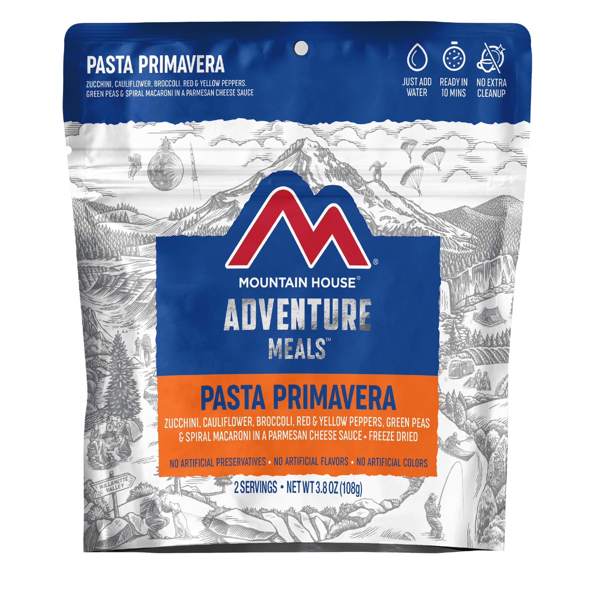 Mountain House Pasta Primavera | Freeze Dried Backpacking & Camping Food | 2 Servings