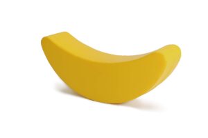 iglu soft play rocker banana shape large rocking horse hobby toy for kids age 1-7 montessori open ended play (yellow)