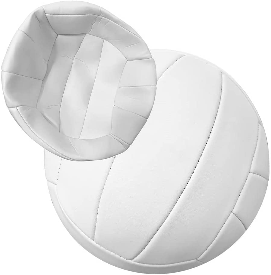 BESTSOCCERBUYS.COM All White Deflated Volleyball Balls for Autographs Official Size & Weight Without Any Imprint (Official Size)