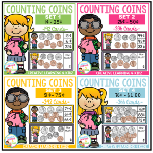 money counting coins card bundle