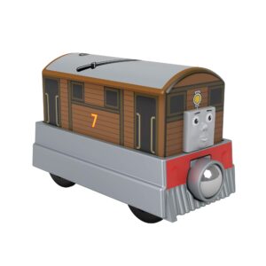 thomas & friends wood toby push-along train engine for toddlers and preschool kids ages 2 years and up