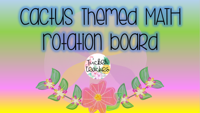 Math Rotation Board - Cactus Themed