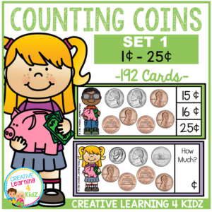 money counting coins card set 1