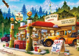 buffalo games - pine road service - 300 large pieces jigsaw puzzle for adults challenging puzzle perfect for game nights - 300 large piece finished puzzle size is 21.25 x 15.00